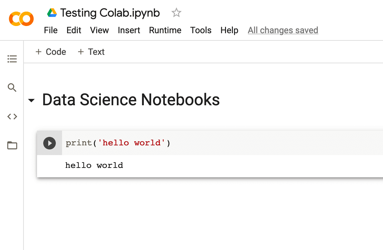Google Colab | Data Science Notebooks Google Colab | Data Science Notebooks